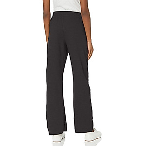 Hanes Women's Open Leg Sweatpants, EcoSmart Fleece Sweats, Regular & Petite, Ebony, Small
