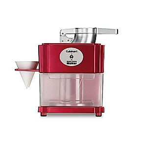 Cuisinart SCM-10P1 Snow Cone Maker, Professional Motor and Blade Mechanism has Interlock Safety Feature that Creates Real Shaved Ice for Snow Cones, Slushies', Frozen Lemonades or Adult Drinks, Red