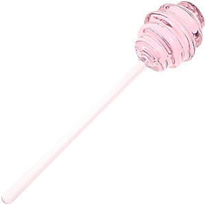 SHERCHPRY Glass Pot Honey Stirring Stick Glass Honey Dipper Honey Stir Stick Honey Server Spoon Jam Dipper Syrup Stirrer Honey Dispenser Honey Pot