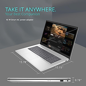 HP 17.3" Anti-Glare FHD Business Laptop, Intel Core i5-1335U, 64GB RAM, 2TB SSD, Intel Iris Xe Graphics, Backlit Keyboard, Webcam, Fast Charge, HDMI, Silver, Win 11 Pro, 32GB Hotface USB Card