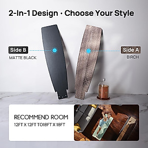 Consciot 52 Inch Ceiling Fan With Lights, Modern Black Ceiling Fan, Remote Control, Quiet Reversible DC Motor, Flush Mount, Dimmable 3CCT LED Light, Double Finish Blade, For Indoor Bedroom Living Room