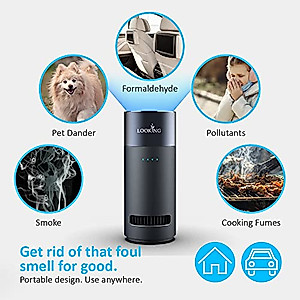 LKT Car Ozone Generator - Remove Smoke Odor from Car, Foul Smell from Bathroom, Odor Eliminator, Portable Ozone Machine, Air Purifier Deodorizer for Home, Office, Smoke, Car, Pet etc.