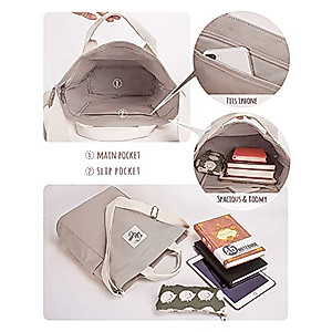 Lily queen Women Canvas Tote Handbags Casual Hobo Shoulder Bag Crossbody (Taupe Grey)