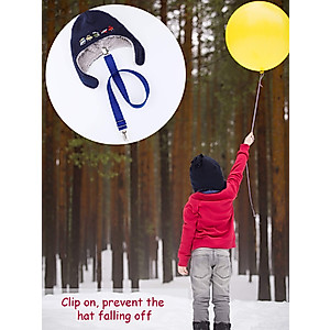 SATINIOR Mitten Clips Fully Adjustable (23.6-47.2 Inch) Glove Clips Elastic Gloves Clip for Kids (Royal Blue)