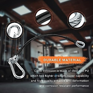 ArrogantF 10" Gym Cable Extension Compatible with Bowflex Home Gym Accessories,for LAT/Tricep Pull Down and Leg Extensions Machine