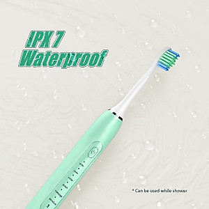 Sonic Electric Toothbrush for Kids and Sensitive Teeth Adult, Gentle Brushing Electric Toothbrush with 4 Medium Brush Heads, 6 Modes with 2 Minutes Smart Timer, Rechargeable Kids Electric Toothbrushes