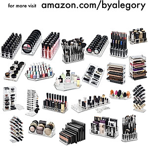 byAlegory Acrylic Mini Perfume & Mini Scented Oils Organizer & Vanity Display 4 Tiers for Storing Mini, Travel Size, Rollerball Beauty Perfume Bottles - Clear