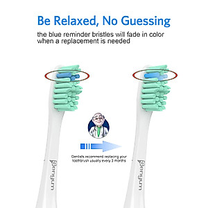 Senyum Replacement Toothbrush Heads Compatible with Philips sonicare E-Series, Replacement Brush Heads Come with Caps, 6 Pack