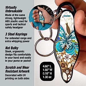 MUNIO Original Self Defense Keychain Kit - Self Protection Personal Safety Essentials, Portable Defense Kubotan, Legal for Airplane Carry - TSA Approved - Made in USA (Brownie)