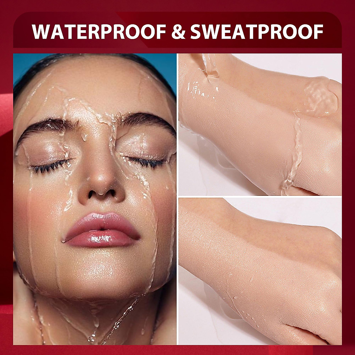 FV Waterproof Foundation with Medium Coverage, Oil-free & Long Lasting, Lightweight, Matte Foundation for Oily/Normal Skin, Sweat-resistant Liquid Makeup Foundation for Face, 30g, Natural Beige