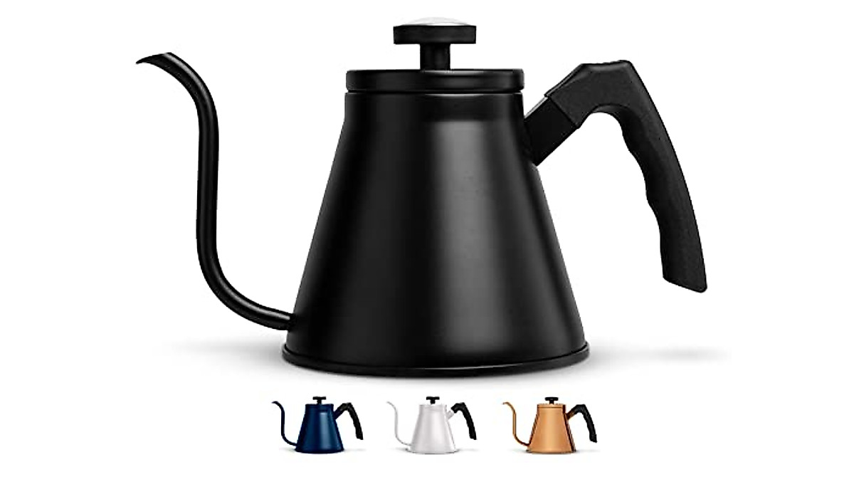 Kook Stovetop Gooseneck Kettle: Temp Control for Pour Over