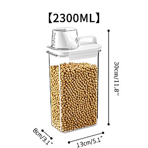 Byworldtasic Plastic Cereal Dispenser Storage Box Kitchen Food Grain Rice Container Nice Cat Food Storage Container Cereal Containers Storage Flour Container Bucket With Lid