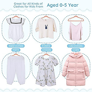 TARANCH Velvet Baby Hangers for Closet, Wrinkle Free & Non Slip Baby Clothes Hangers for Kids Toddler Infants - Pink Kid Hangers with 6 Dividers - Slim Children Hangers Space Saving, 30 Pack