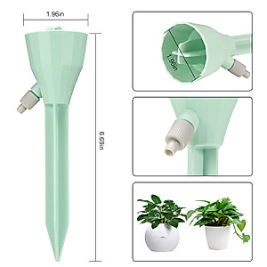 Self Watering Spikes, New Upgraded Adjustable Self Watering Planter Insert with Slow Release Control Valve Switch for Garden Plants Indoor & Outdoor (3 Packs)