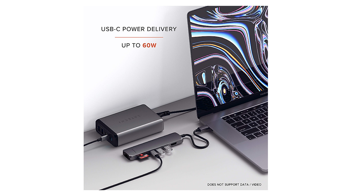 Satechi USB C Hub Multiport Adapter with 4K HDMI & 60W Charging