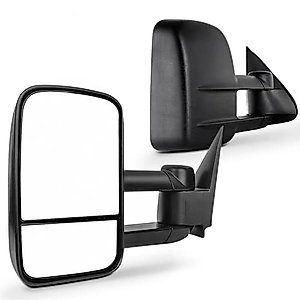 SCITOO Towing Mirrors fit for Chevy for GMC Exterior Accessories Mirrors fit for C1500 C2500 C3500 K1500 K2500 K3500 1988-1998 with Convex Glass Manual Controlling and Telescoping Features