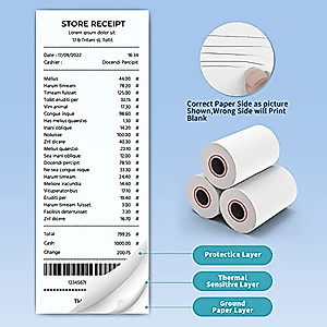 MFLABEL 50 Rolls 2 1/4" x 165' Thermal Paper Cash Register POS Receipt Paper