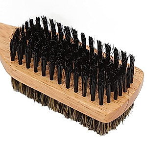 Bristles Beard Brush, Beard Brush Double Sided Rubber Wood Handle Easy Controlling for Men for Smoothing