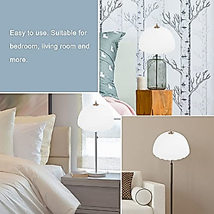 KALLORY Glass Light Shade Glass Light Shade White Glass Lamp Shade Chandelier Shades White Lamp Shade Simple Glass Light Cover for Home White Wall Lights Decor Alabaster Glass Bowl Shade