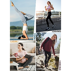 Willit Women's Fleece Lined Leggings Water Resistant Winter Pants Thermal High Waisted Yoga Hiking Running Tights Pockets Black XS