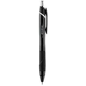uni-ball Jetstream Elements Retractable Ballpoint Pen 5 Pack in Black with 1.0mm Medium Point Pen Tips, Uni-Super Ink is Smooth, Vibrant, and Protects Against Water, Fading, and Fraud