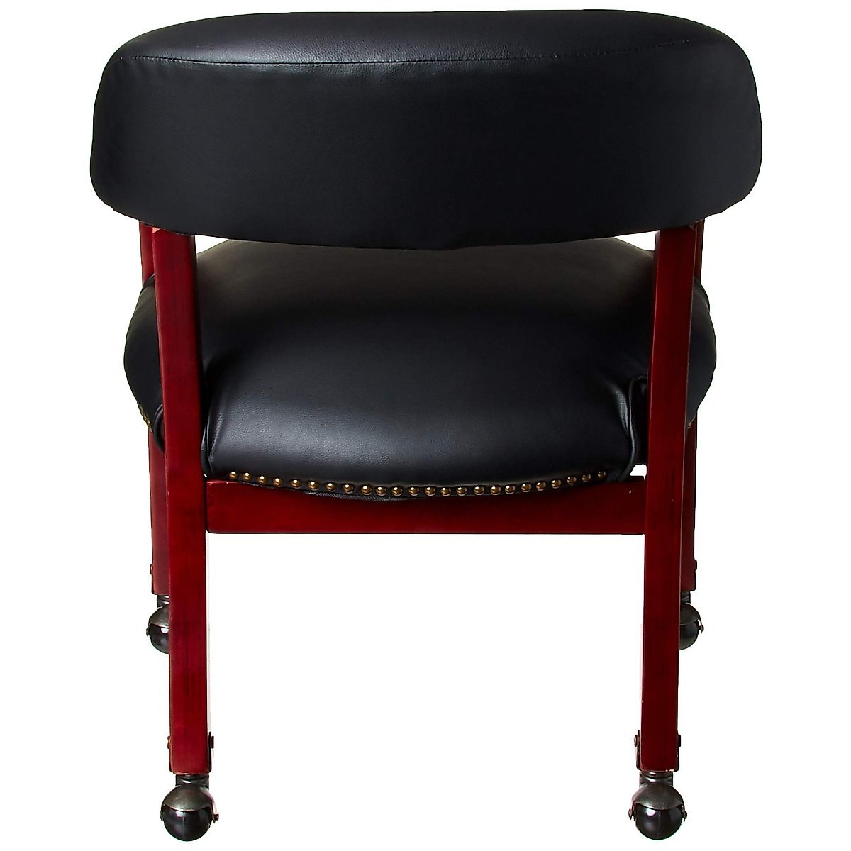 Boss Captain’s Chair In Black Vinyl W/ Casters