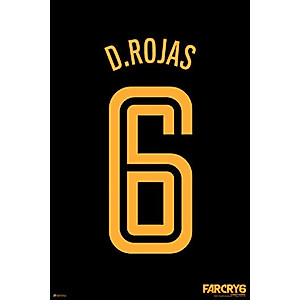 Laminated Far Cry 6 Dani Rojas Jersey Video Game Gaming Gamer Far Cry Merchandise Collectibles Collectors Edition Far Cry Merch Far Cry 6 Poster Far Cry Game Large Dry Erase Sign 36x54