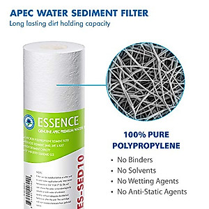 APEC Water Systems FILTER-SET-ESPH High Capacity Replacement Filter Set For Essence Series Alkaline Reverse Osmosis Water Filter System Stage 1-3&6