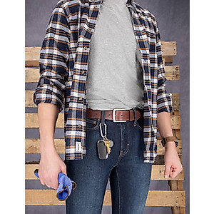 Timberland PRO Men's 40mm Workwear Work Leather Belt, Brown/Rivet, 38