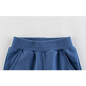 Boy Girl Sweatsuit Pullover Stripe Yellow Hood Sweatshirt Sweatpants Jogger Pants Set Tracksuit Clothing Set Size 7