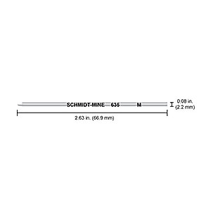 SCHMIDT 635 Mini D1 Ballpoint Refill Medium, 4 Pack, Black (SC58149)