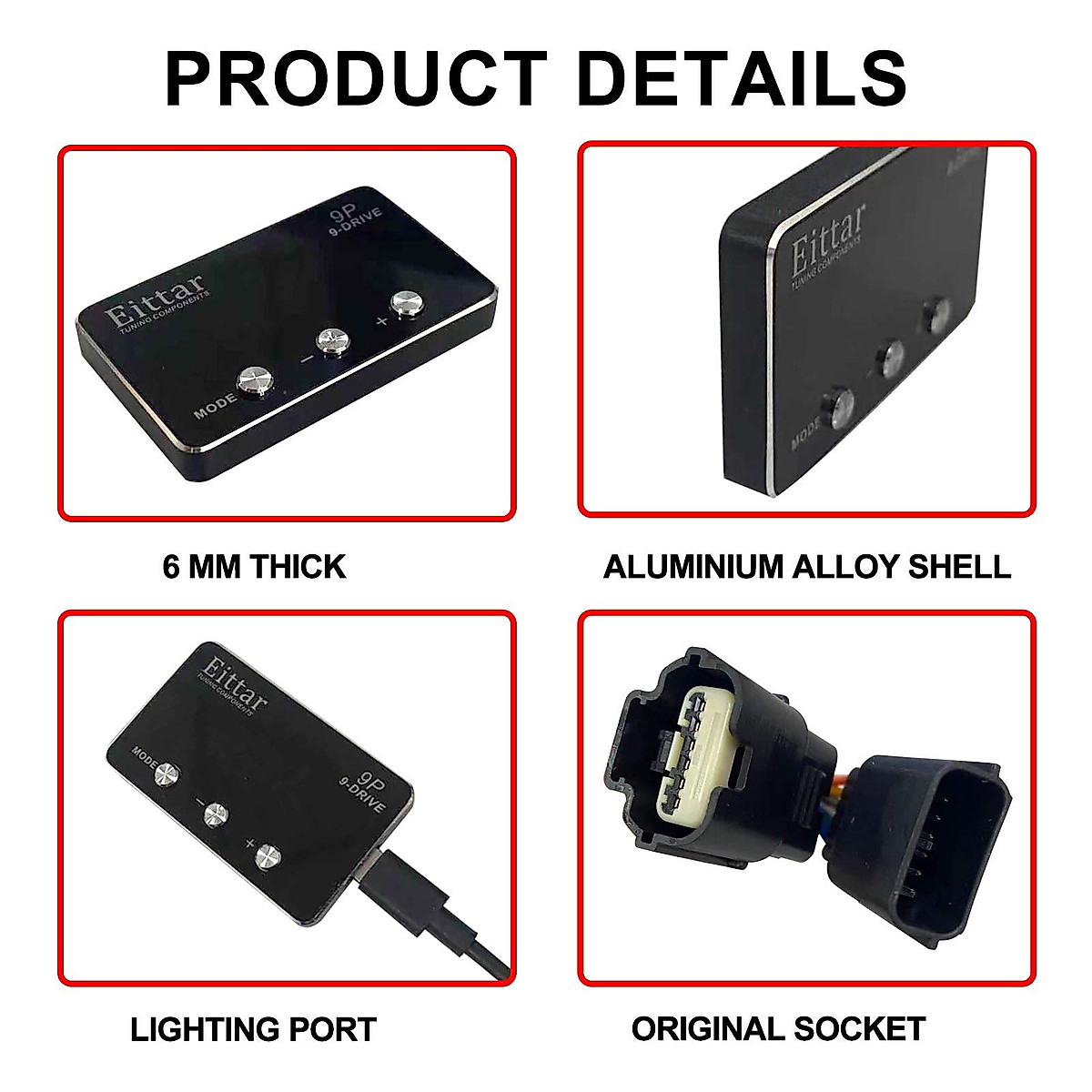 GWNOWZZET 9 Drive 9 Mode Pedal Accelerator Compatible with FORD F150/250/350/450/F550 2011+，MUSTANG 2011+，RANGER 2012+ (9P-261)