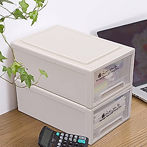 Doryh 6 Quart Plastic Stacking Storage Drawer Chest, 3-Packs