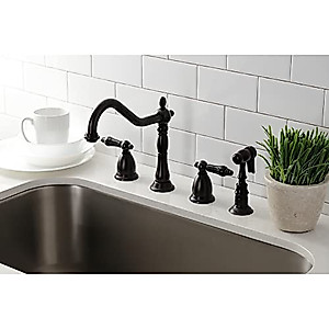 Kingston Brass KS1795PKLBS Duchess Widespread Kitchen Faucet, Oil Rubbed Bronze