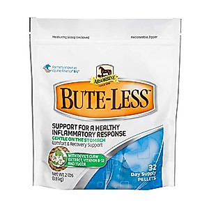 Absorbine Bute-Less Comfort & Recovery Supplement Pellets, Healthy Inflammatory Response, 2 lb / 32 Day Supply