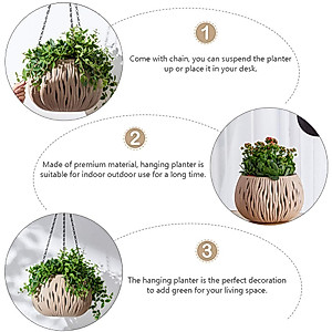 Happyyami Flowerpot Hanging Planter Natural Pot for Plants Garden planters and pots Plant Pot for Hanging Plant Wall Plant Holder Outdoor Hanging Basket Plant Hanger Ivy League Plastic vase