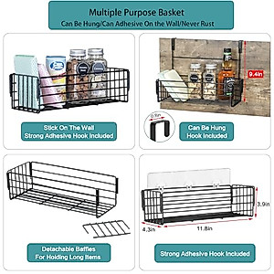 Upgraded Under Sink Organizers and Storage, Pull Out Under Bathroom Cabinet Organizer with A Extra Multiple Functional Basket, Sliding Out Closet Organizer Basket, Height Between 2 Drawers: 10.36in
