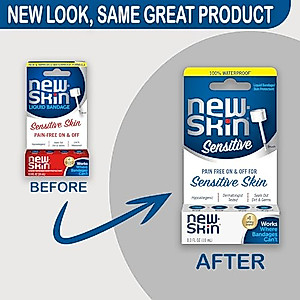 New-Skin Sensitive Skin Hypoallergenic Liquid Bandage for Minor Cuts and Scrapes, 0.3 Ounce (Packaging May Vary)