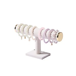 Ausalivan Bracelet Holder Stand,Bracelet Organizer Display for Selling,Bangle Organizer for Women,Watch Storage Holder for Men,Jewelry Business Supplies （Bracelet Stand Beige Velvet（Golden Metal Lid））