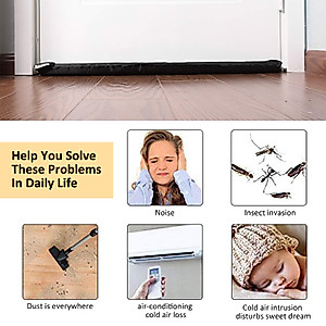 SWISSELITE 36 Inch Door Draft Blocker,Under Door Draft Stopper for Bottom of Doors,Sound Proof Reduce Noise Stopper