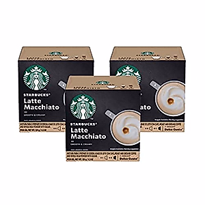 Dolce Gusto Starbucks Coffee, Latte Macchiato, (Packaging May Vary) 12 Count, Pack of 3