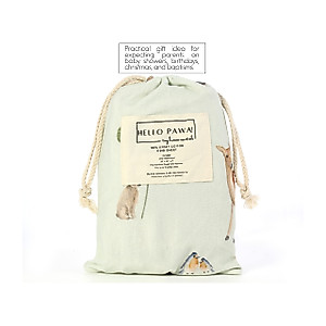 Hello Pawa! Standard Size Baby Mini Crib Sheets Animal Pattern Soft 100 Percent Cotton Fitted - Comfortable and Cozy Pack n Play Sheets for Girls, New Born Babies and Toddlers