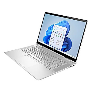 HP 2022 Envy X360 2-in-1 15.6" FHD Touchscreen Laptop, Intel Evo Platform Core i5 1235U, 16GB RAM, 512GB PCIe SSD, Backlit Keyboard, Intel Iris Xe Graphics, Windows 11, Silver, 32GB USB Card