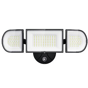 iMaihom 100W Dusk to Dawn Outdoor Lighting, 9000LM LED Flood Lights Outdoor, 3 Adjustable Heads Security Lights with Photocell, IP65 Waterproof 6500K Outdoor Flood Light for Yard Garage Patio
