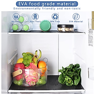 HooTown Shelf Liner Kitchen Cabinet Drawer Mats 17.5 Inch Wide x 6.5 Feet Long, Non Skid EVA Plastic Washable Oil Proof Pad for RV Drawer, Dish Plate Slippery Protection,Blue