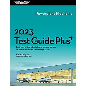 2023 Powerplant Mechanic Test Guide Plus: Book plus software to study and prepare for your aviation mechanic FAA Knowledge Exam (ASA Fast-Track Test Guides)