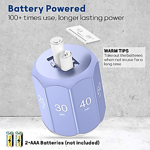 Pomodoro Timer, Octahedral Flip Timer, Desk Digital Timer for Kids, Kitchen Timer Magnetic with LCD Display, Silent & Alarm Function, Countdown/up Timer for Cooking, Productivity, Classroom, Gym, ADHD