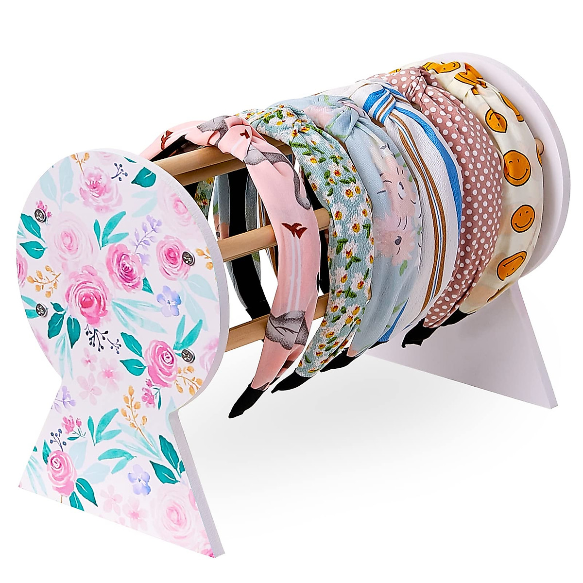 Basumee Headband Holder and Organizer for Hair Accessories - Display and Storage for Girls' Hair Hoops, Headbands, Home Decor