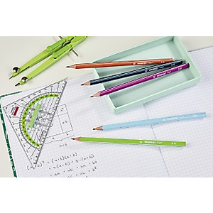 STABILO Graphite Pencil Swano Graphite Pastel - Green - Box of 12 - HB