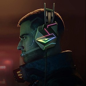 ONITOON Gaming Headset, PS4 7.1 Surround Gaming Headphones with Noise Cancelling Microphone, RGB Streamer Effect, Ultralight Comfortable Soft Flying Wing Head Beam for PS5, PSP, Laptop (7.1 Surround)